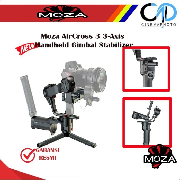 Jual Produk 100% Original MOZA AirCross 3-Axis Gimbal Stabilizer Kamera ...