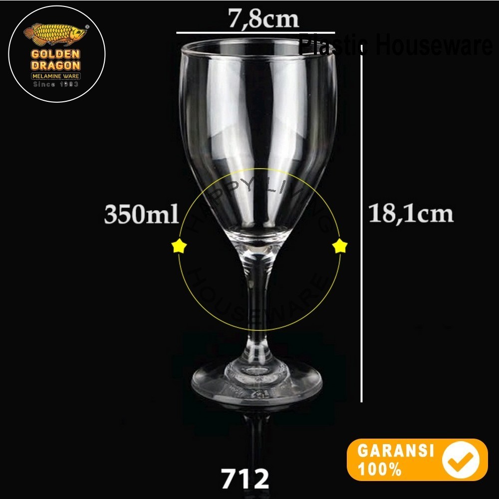 Jual GOLDEN DRAGON Gelas Plastik Medium Goblet 350ml Gelas Resto Gelas Cafe 350ml | Shopee Indonesia