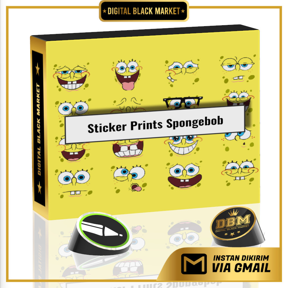 Jual ID94120 - Sticker Prints Spongebob CDR PNG Files | Shopee Indonesia