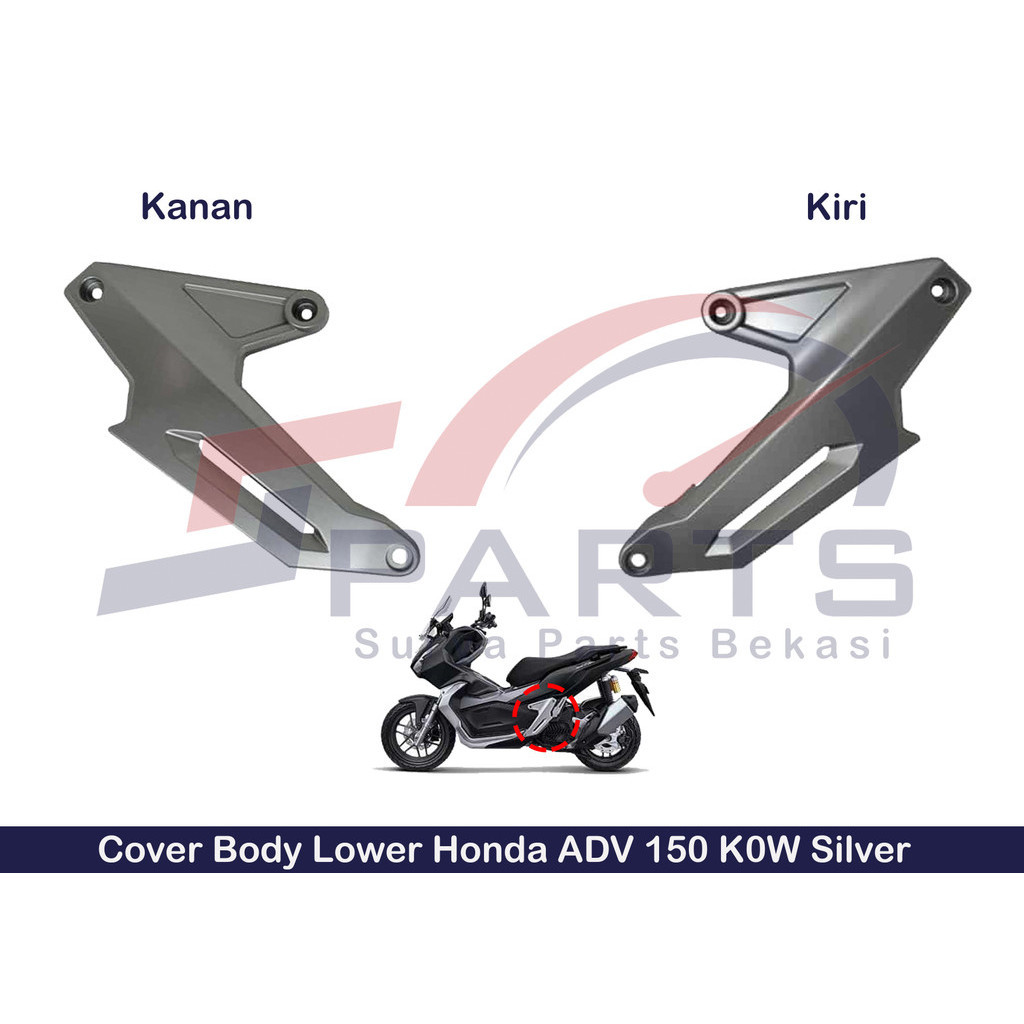 Jual Cover Body Lower Honda Adv 150 K0W Original Silver | Shopee Indonesia
