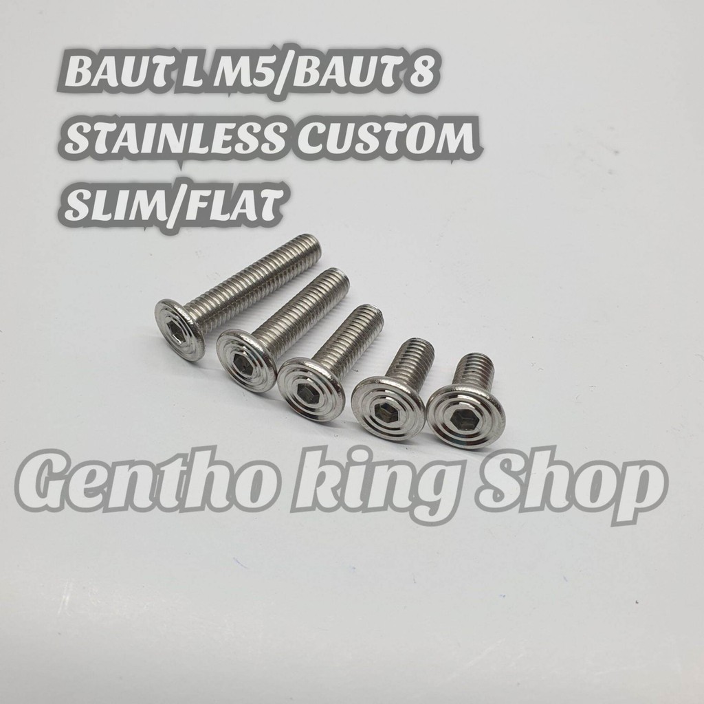 Jual BAUT L M5/BAUT 8 SLIM CUSTOM STAINLESS 304 UNIVERSAL ALL MOTOR ...