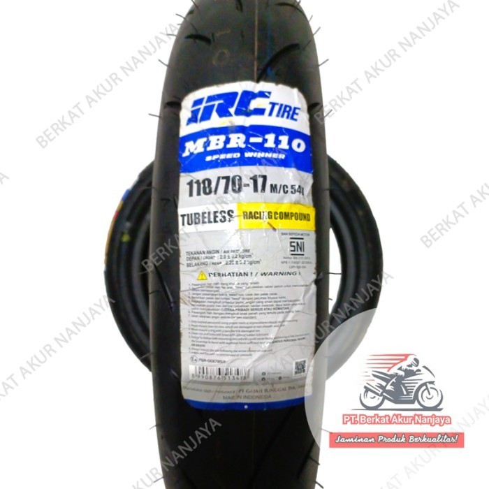 Jual IRC MBR 110 110/70-17 Speed Winner Ban Racing Soft Compound ...