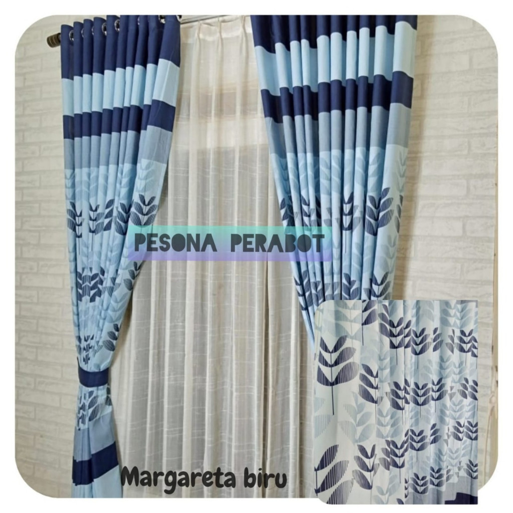 Jual Gorden Pintu Dan Jendela Hordeng Batik Gordeng bunga estetik ...
