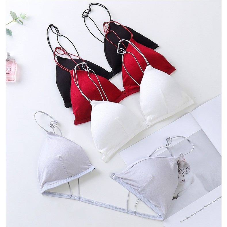 Jual RV® Bra Wanita Tanpa Kawat Bahan Halus Pakaian Dalam Bra Push Up ...