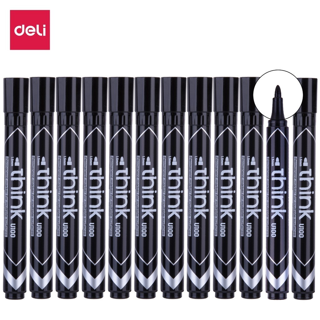Jual DELI Spidol Think Permanent Marker - EU10020 | Shopee Indonesia