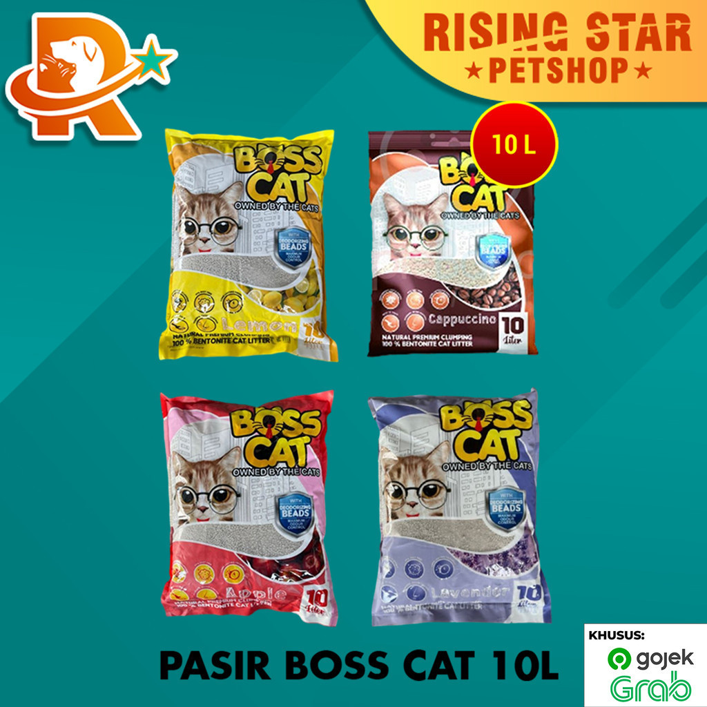 Jual GOSEND Pasir Kucing Boss Cat Gumpal Wangi 10 Liter | Shopee Indonesia