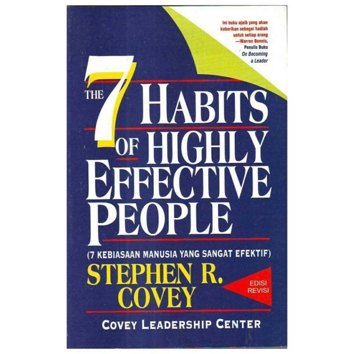 Jual Buku 7 Habits Of Highly Effective People Stephen R Covey Shopee