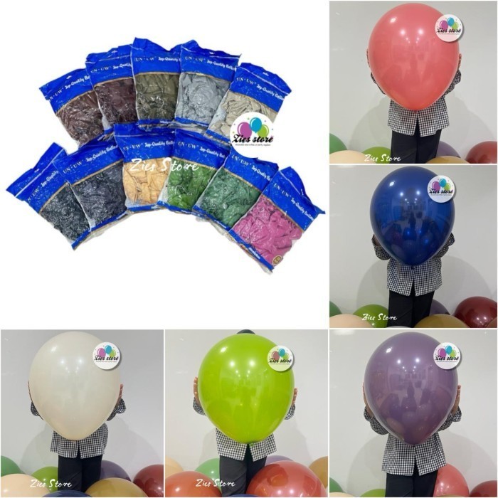 Jual PACK ISI 50 Balon Latex Retro 18 inch / Balon Latex / Balon Retro ...