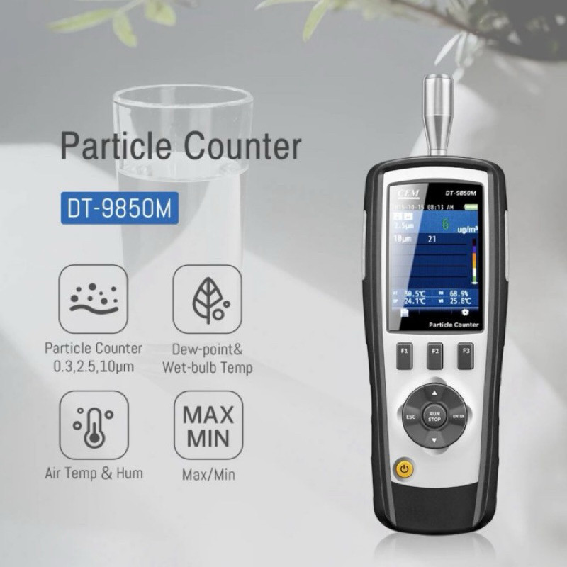 Jual Particle Counter CEM Instruments DT9850M Debu DT-9850 Air Monitor ...