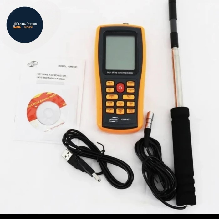 Jual Anemometer Benetech GM8903 Hot Wire Flow Meter GM-8903 Air Velocity | Shopee Indonesia