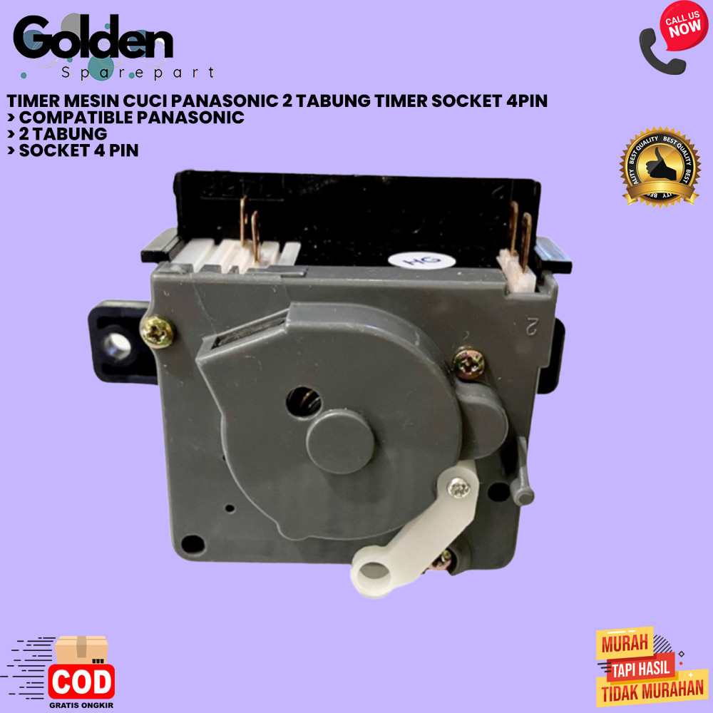 Jual TIMER MESIN CUCI PANASONIC 2 TABUNG TIMER SOCKET 4PIN [GOLDEN ...