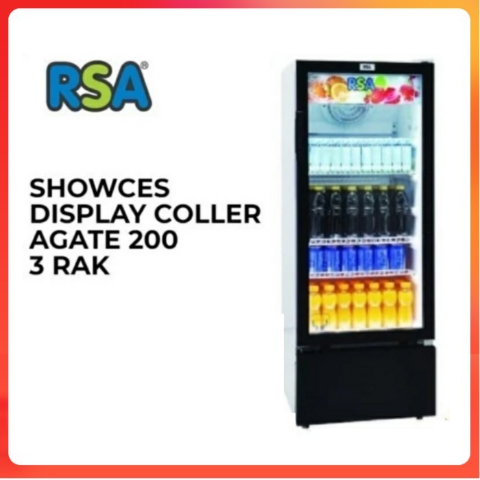 Jual SHOWCASE RSA AGATE 200 3 RAK DISPLAY COOLER KULKAS BY GEA LOW WATT ...