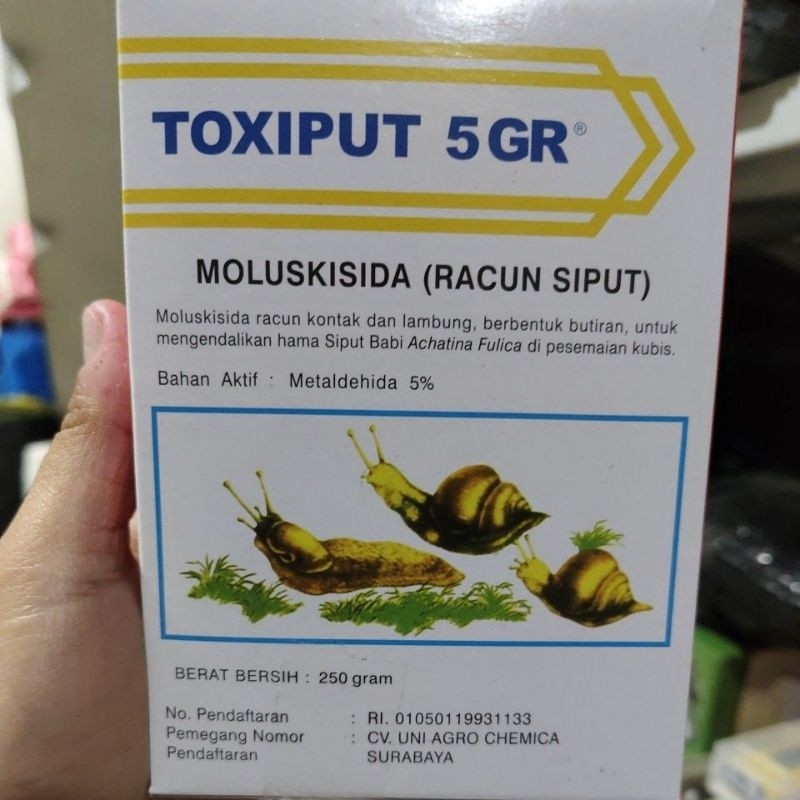 Jual obat siput TOXIPUT 5GR 250 gram moluskisida pembasmi keong dari ...