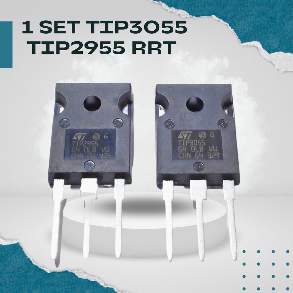 Jual 1 Set Transistor TIP2955 / TIP3055 – Transistor Final Audio Power ...