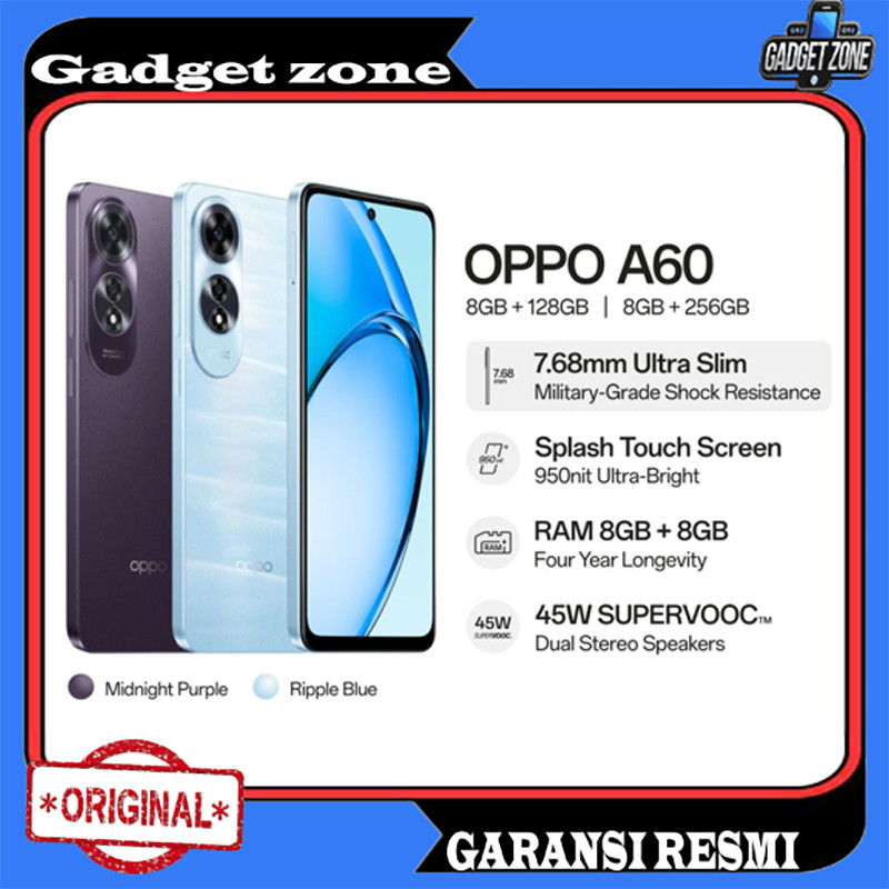Jual Oppo A60 4G Ram8/128Gb 5000mAh & Ram8/256Gb Garansi Resmi | Shopee ...