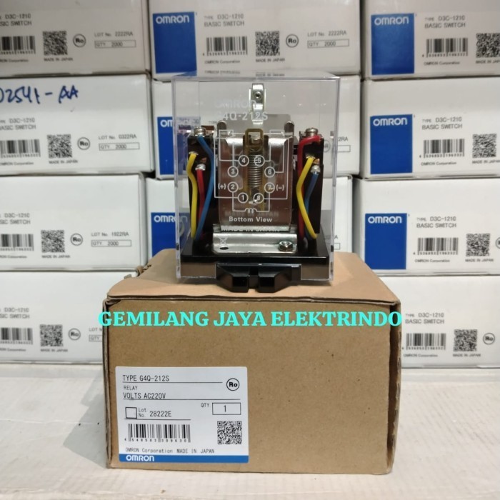 Jual RELAY OMRON G4Q-212S 220V AC RELAY OMRON G4Q 212S AC220V 8PIN ...