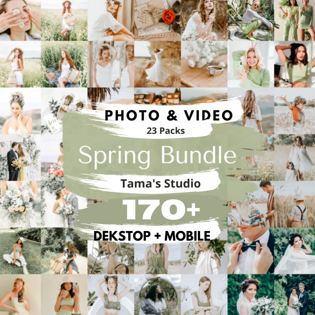 Jual 170+ Spring Bundles in 23 Packs Preset Lightroom & Luts Video ...