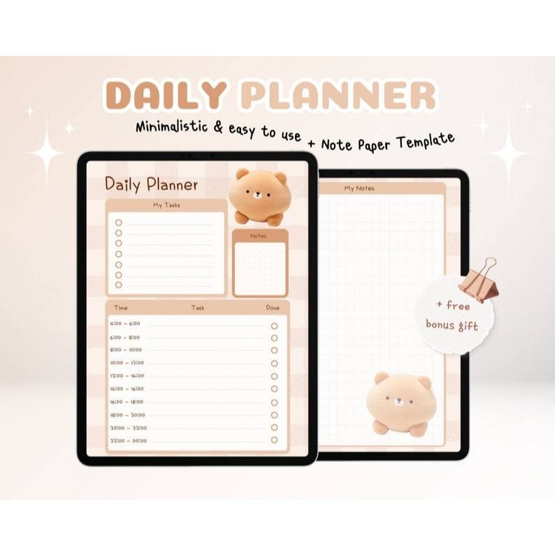Jual Digital Planner - Cute Kawaii Daily & Goodnotes Planner Template ...