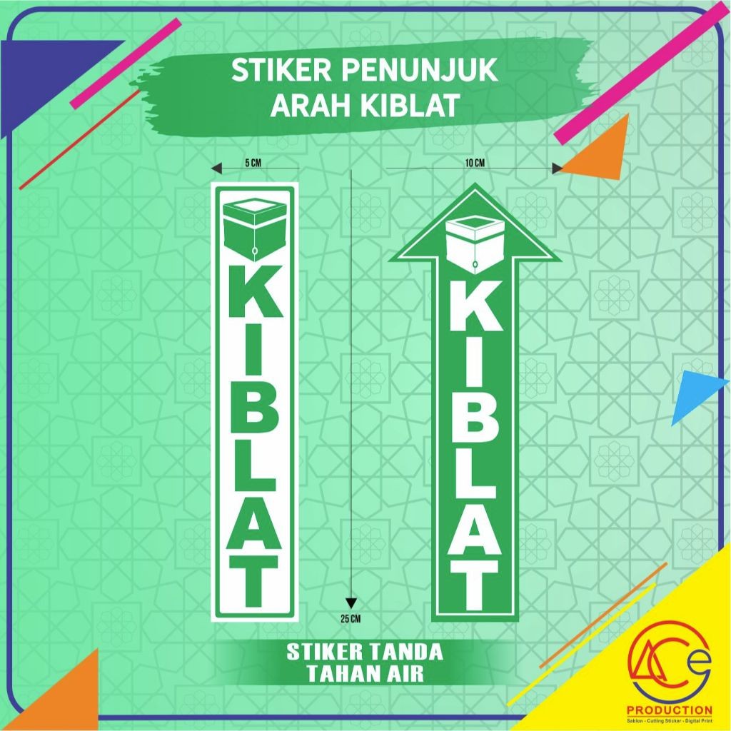 Jual STIKER ARAH KIBLAT STICKER SIGN ARAH KIBLAT SHALAT | Shopee Indonesia