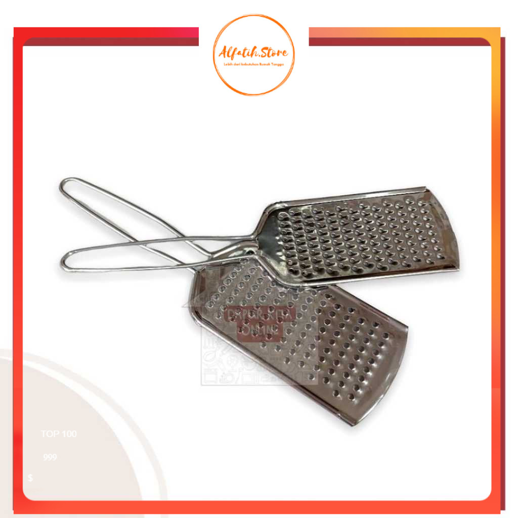 Jual Parutan Keju Kentang Coklat Stainless Steel Serbaguna / Parutan ...