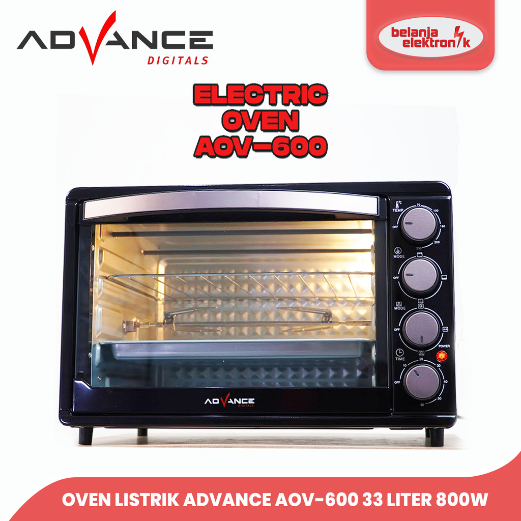 Jual OVEN LISTRIK ADVANCE AOV-600 33 LITER 800 WATT ELECTRIC OVEN JUMBO ...