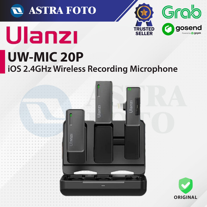 Jual Ulanzi UW-MIC 20P 2.4GHz Lightning Dual Wireless Recording ...