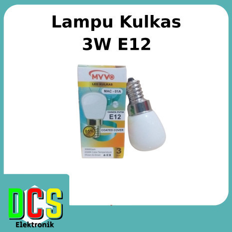 Jual Lampu Kulkas LED Kulkas Cool Daylight E12 Coated 3W Cover MYVO | Shopee Indonesia