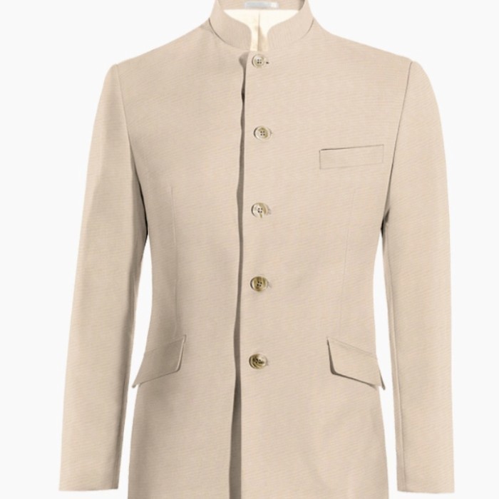 Jual Jasko / Jas Koko Pria Polos Jas Mandarin Warna Cream | Shopee ...