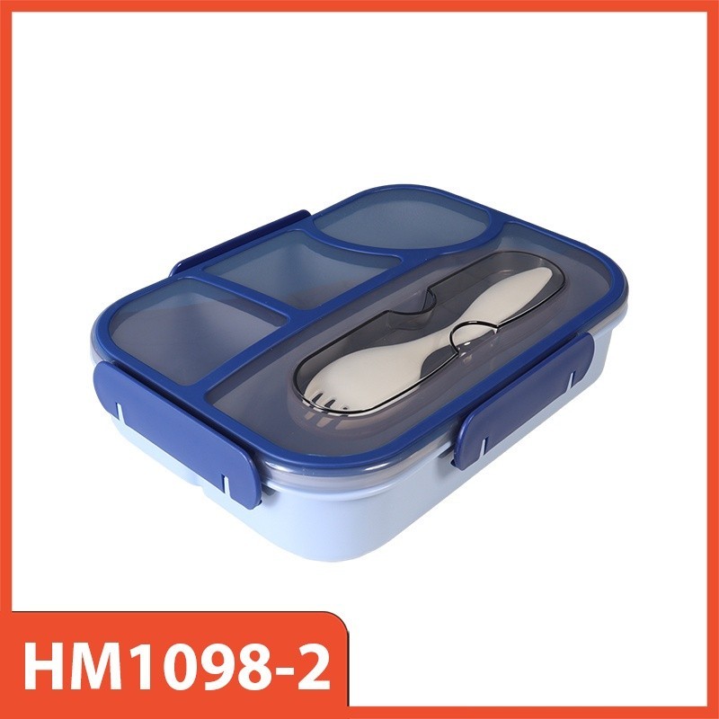 Jual Paus Biru - Lunch Box Kotak Bekal Bento Set Bersekat | Kotak Makan Siang Anak dan Dewasa ...