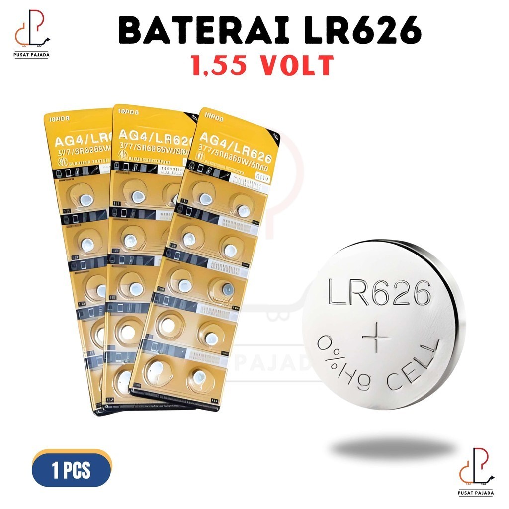 Jual Battery Baterai Batre Bulat Kancing Button Cell LR626 LR 626 AG4 AG 4 1,55V 1.5V Volt ...