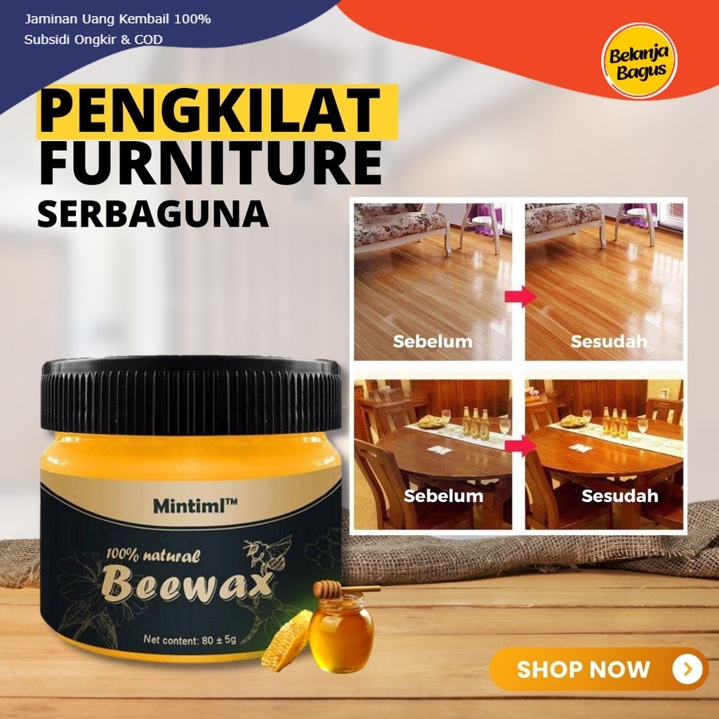 Jual Beewax Wood Seasoning Polish Pengkilap Kayu Furniture Kitchen Set ...