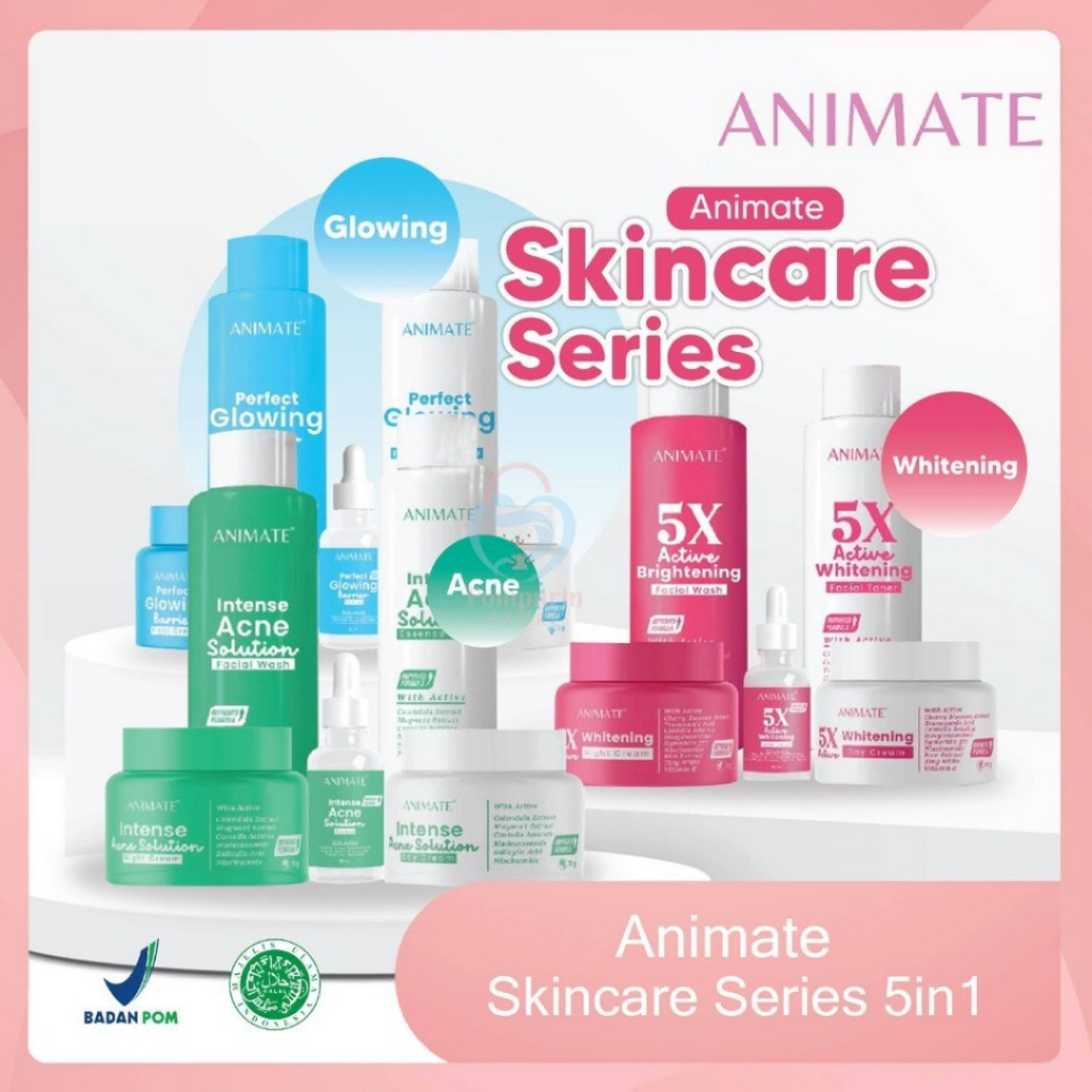 Jual [5in1] Animate - Paket Series 5x Active Whitening Biru / Perfect ...