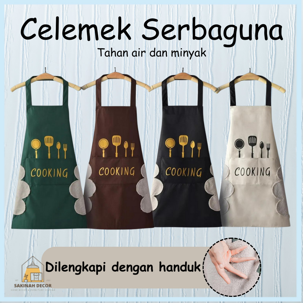 Jual Celemek Masak / Apron Masak Anti Air Minyak Barista Premium ...