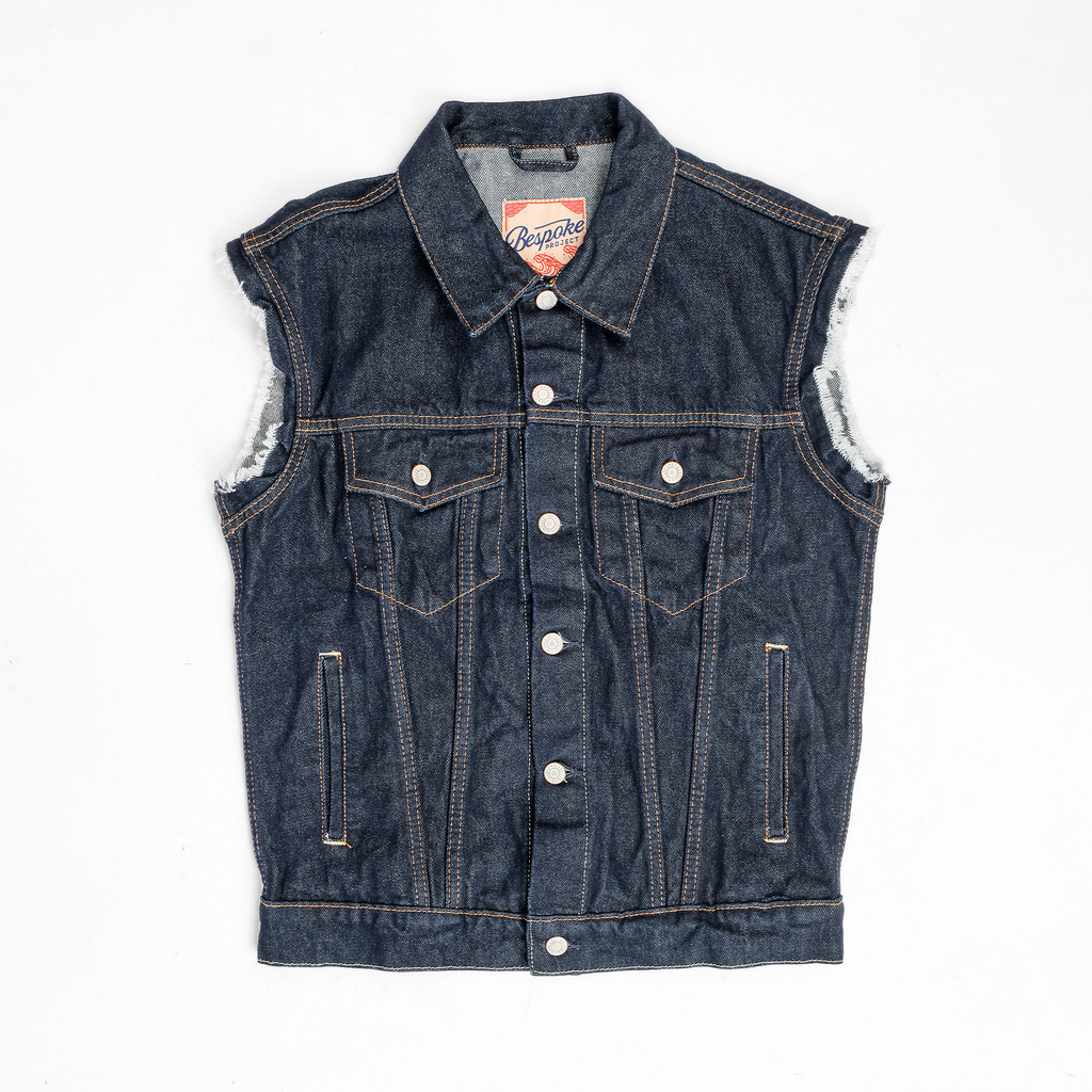 Jual Bespoke project - Vest Raw Denim Jeans | Shopee Indonesia