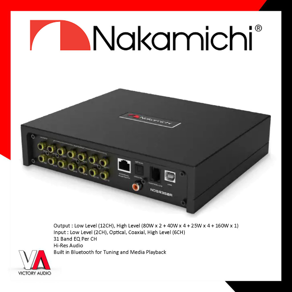 Jual DSP Audio Mobil NAKAMICHI NDSR350A Digital Sound Processor Hi-Res 12CH Built in Power ...