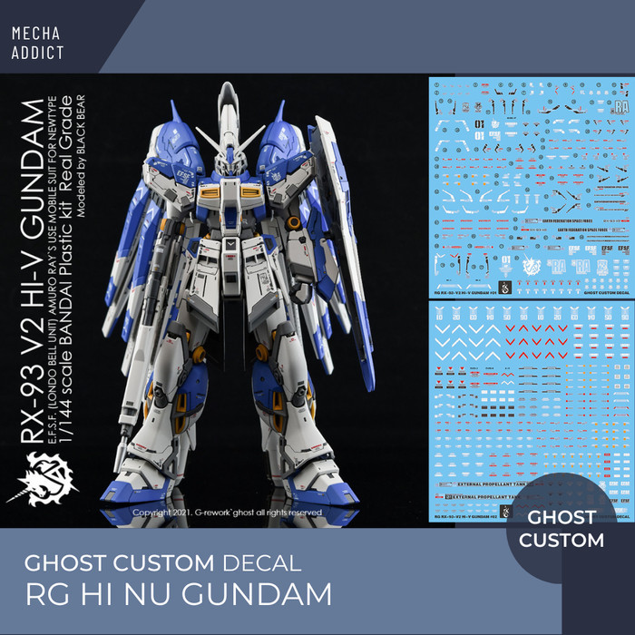 Jual Water Slide Decal RG Hi Nu Gundam by Ghost Decal | Shopee Indonesia