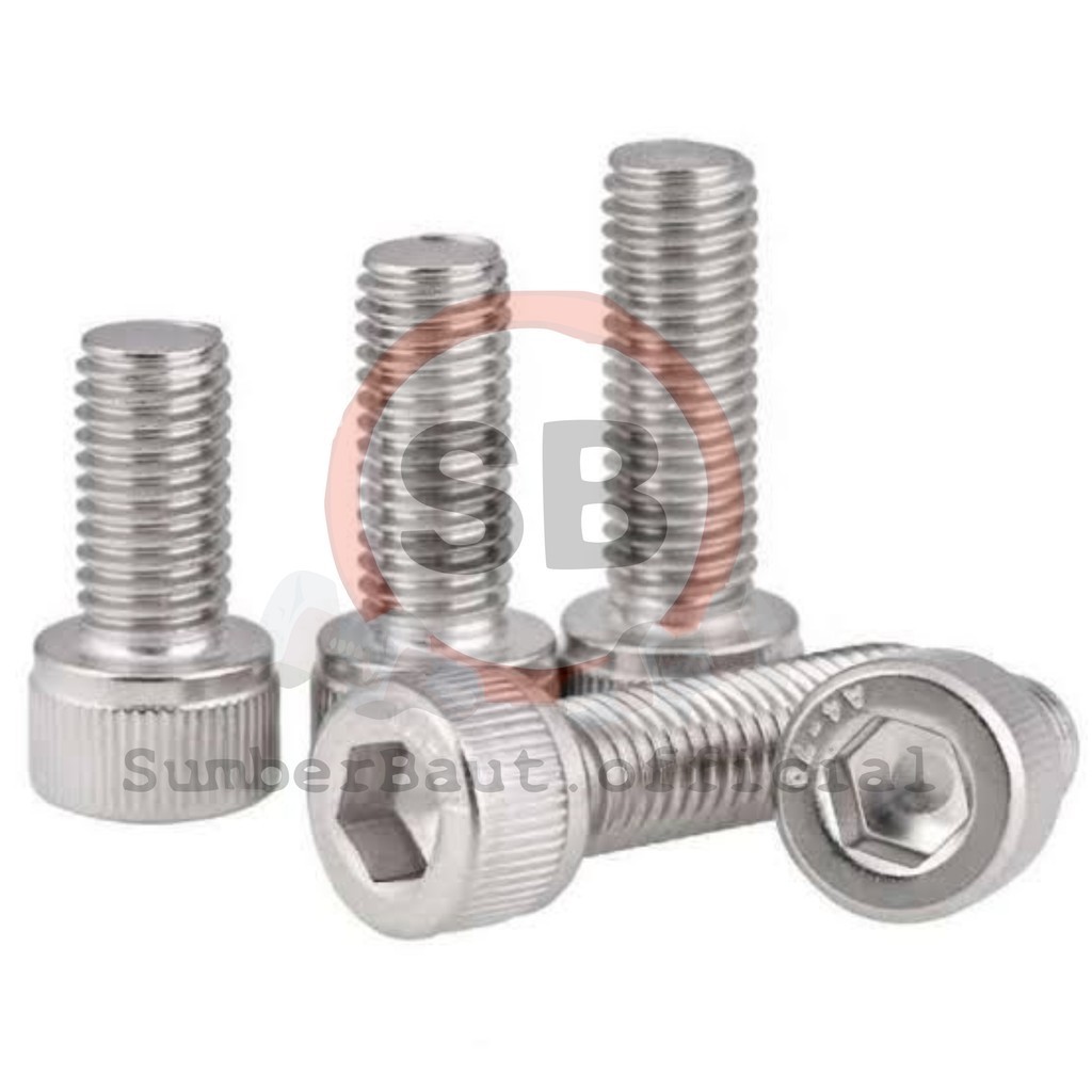 Jual M4x15 Baut L Stainless SS 304 Hex Head Socket Screw 4 x 15 | Shopee Indonesia
