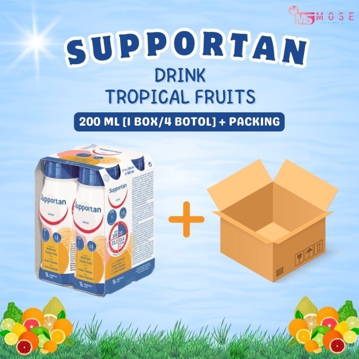 Jual Supportan Drink Tropical Fruits 200 ML [1 box/4 botol] + Packing ...