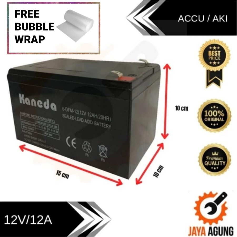 Jual AKI KERING ACCU BATTERY 12V 12AH / BATERAI AKI KERING 12 VOLT 12 ...
