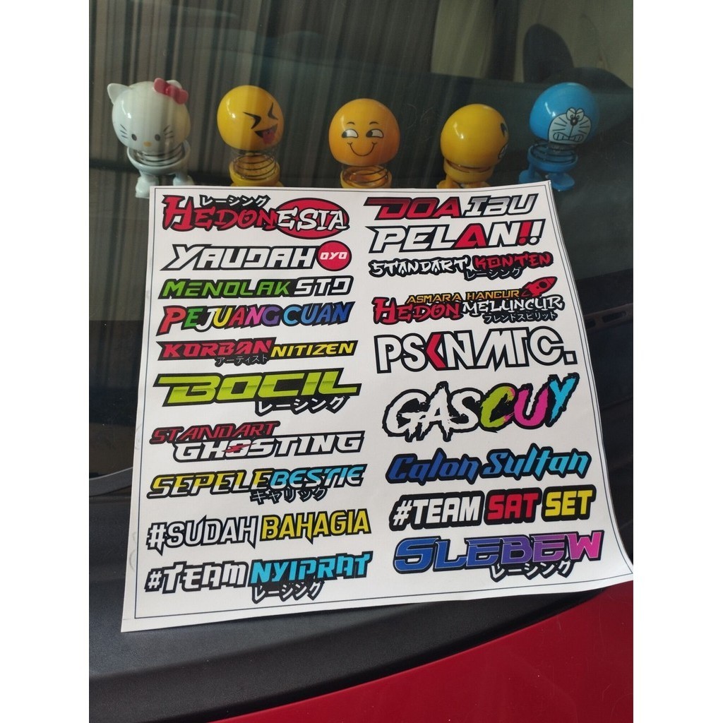 Jual Sticker Pack Kata Kata Racing Stiker Motor Stiker Helm Stiker Vynil terbaru termurah ...