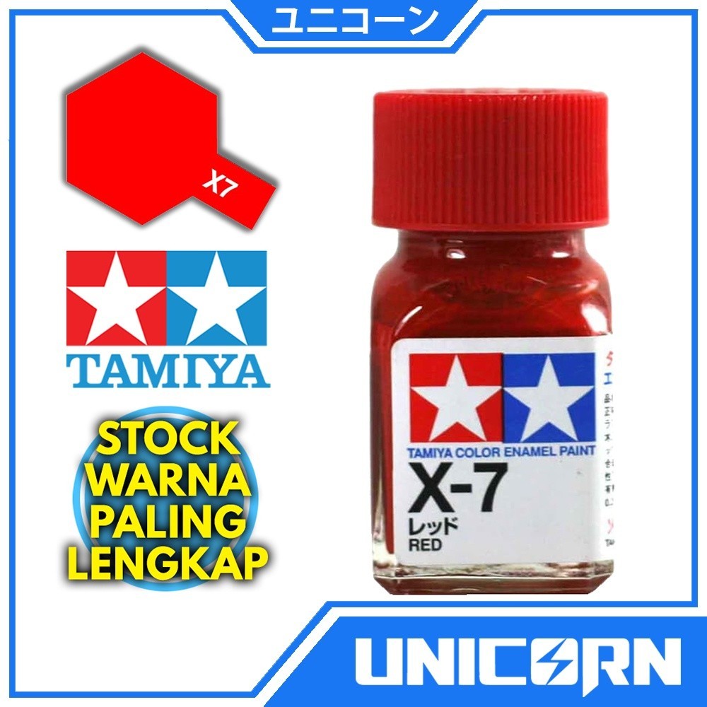 Jual TAMIYA ENAMEL RED X-7 / CAT GUNDAM & MODEL KIT KUAS AIRBRUSH X7 ...