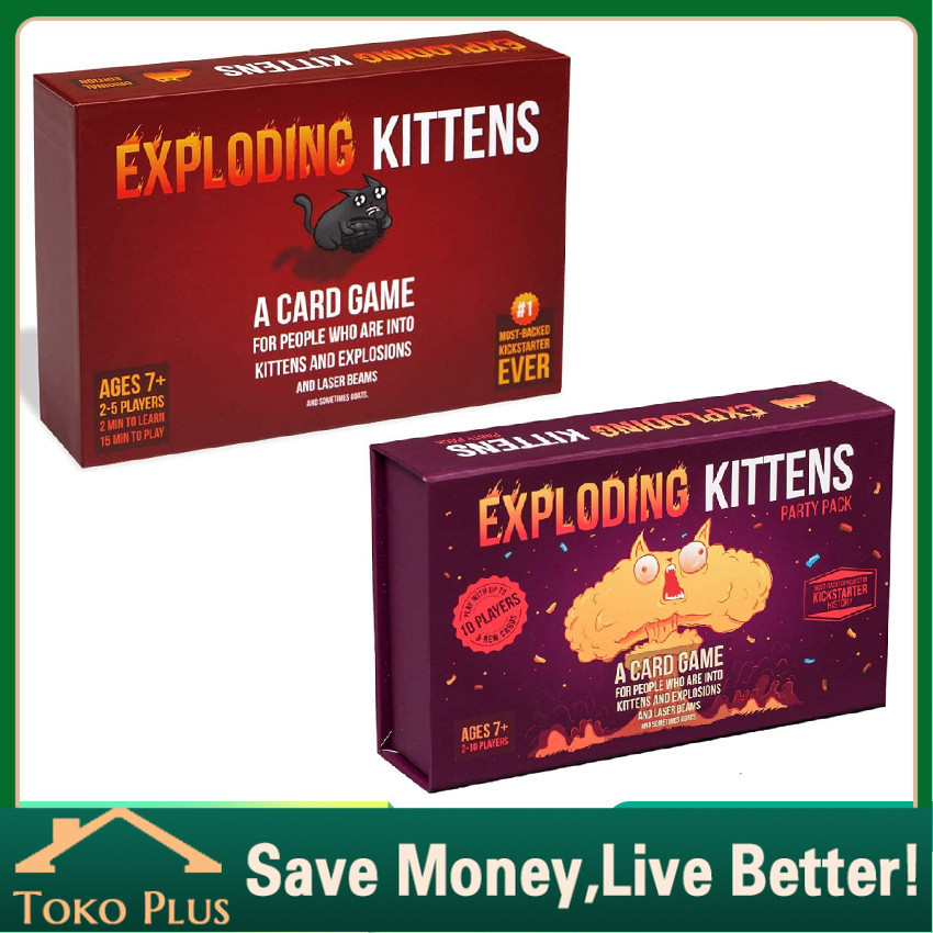 Jual Exploding Kittens Party Pack Board Game Card Games Exploding ...