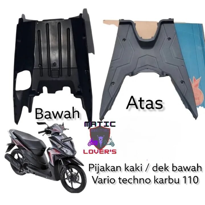 Jual step floor bordes pijakan kaki atas cover under dek bawah kolong vario techno karbu 110 ...