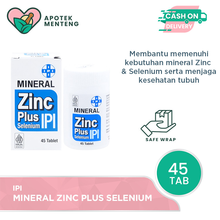 Jual IPI Mineral Zinc Plus Selenium 45 Tablet - Suplemen Zinc dan ...