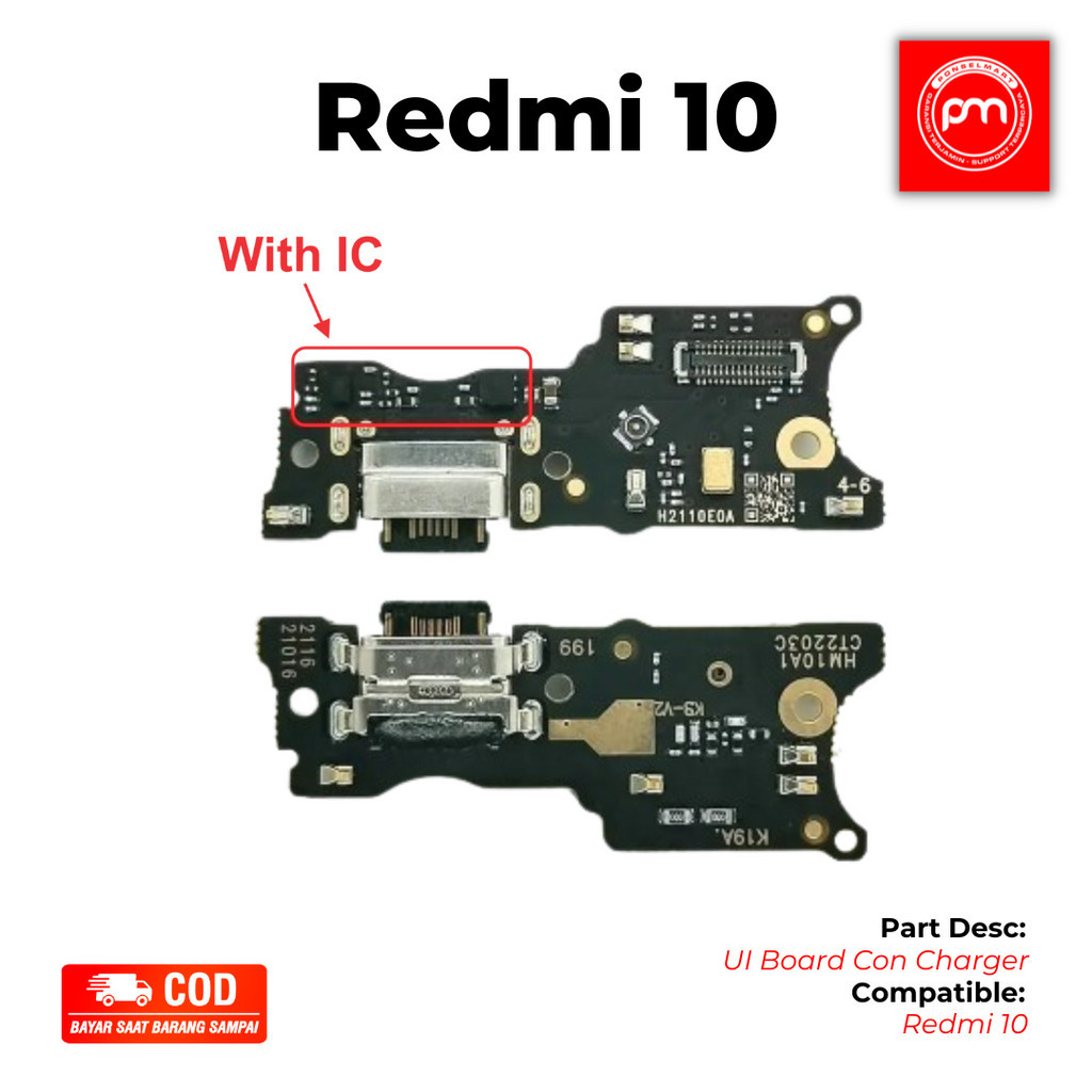 Jual UI Board Connector Charger Xiaomi Redmi 10 Redmi 10 Prime Papan UI ...
