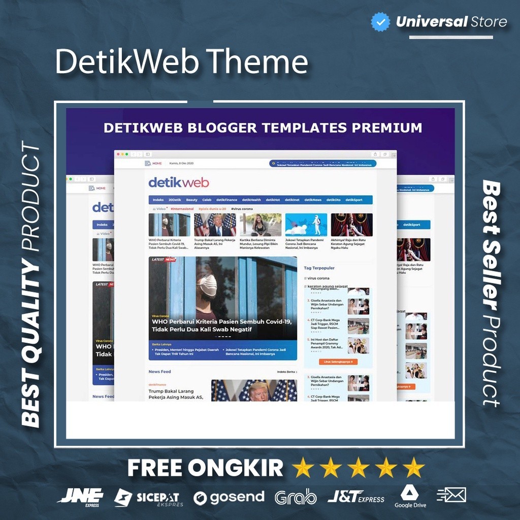 Jual Template Blogger DetikWeb Blogger Mirip Detik Blogspot Lifetime ...