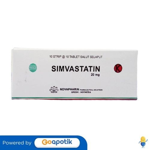 Jual Simvastatin Novapharin 20 Mg Box 100 Tablet | Shopee Indonesia