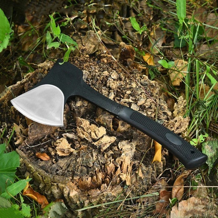 Jual Kampak Kapak Besi Survival Gagang Karet Tactical Axe 27 cm ...