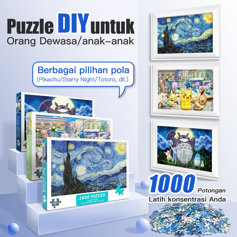 Jual Jigsaw Puzzles For 8+ Age Anak-Anak 1000 Pieces Paper Jigsaw ...