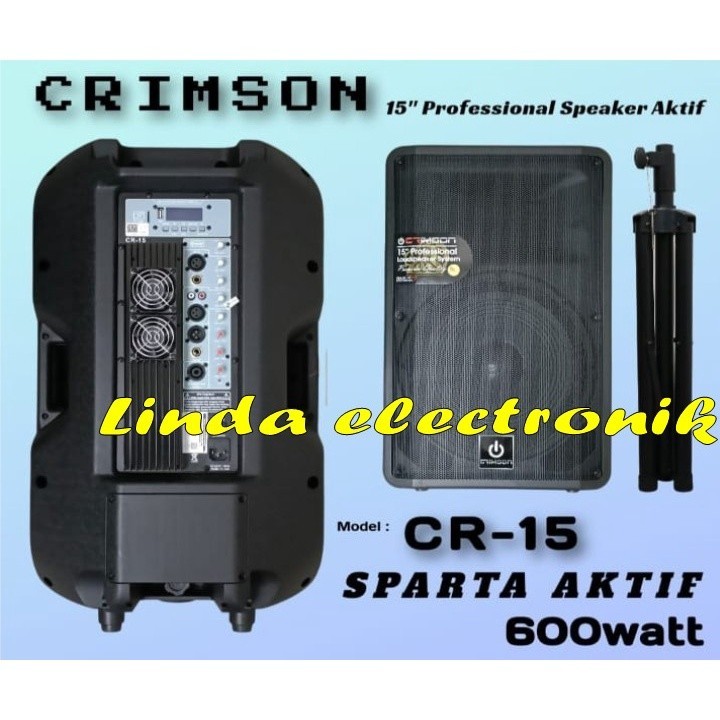 Jual speaker aktif aktif 1 buah crimson cr 15 cr15 sparta 15 inch original | Shopee Indonesia